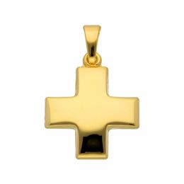 Adelia´s Ketten-Anhänger ADELIA´S "333 Gold Kreuz Anhänger" Schmuckanhänger Gr. Damen, Gelbgold 333, goldfarben (gold) Damen Goldschmuck für & Herren