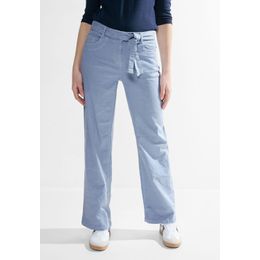 Comfort-fit-Jeans Cecil Gr. 32, Länge 32, blau (tranquil blouse blue) Damen Jeans Weite mit Kontrastnähten