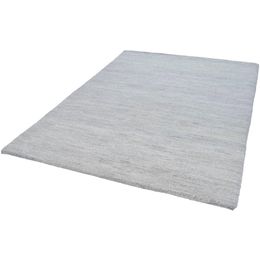 Wollteppich Theko "Hadj Uni" Teppiche Gr. B/L: 60 cm x 120 cm, 25 mm, 1 St., beige (natur grau) Berber-Teppiche echter Berber Teppich, reine Wolle, meliert, handgeknüpft