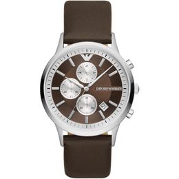 Chronograph Emporio Armani "AR11490" Armbanduhren braun Herren Hochzeitsmode Quarzuhr, Armbanduhr, Herrenuhr, Stoppfunktion, Datum, analog