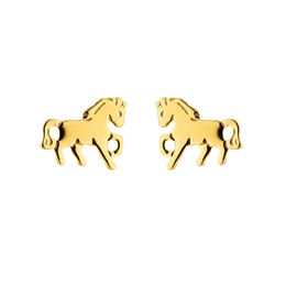 Adelia´s Paar Ohrhänger ADELIA´S "333 Gold Ohrringe Ohrstecker Pferd" Gr. Damen, Gelbgold 333, goldfarben (gold) Damen Ohrhänger Goldschmuck für