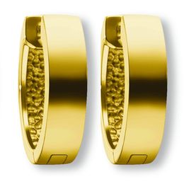 Paar Creolen ONE ELEMENT "Ohrringe aus 585 Gelbgold Ø 14,0 x 4,0 mm" Ohrringe Gr. Damen, Gelbgold 585, goldfarben (gold) Damen Creolen Gold Schmuck