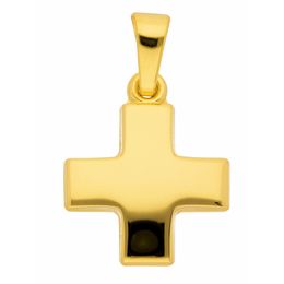 Adelia´s Ketten-Anhänger ADELIA´S "585 Gold Kreuz Anhänger" Schmuckanhänger Gr. Damen, Gelbgold 585, goldfarben (gold) Damen Anhänger Goldschmuck für & Herren