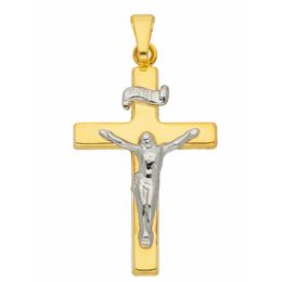 Adelia´s Ketten-Anhänger ADELIA´S "585 Gold Kreuz Anhänger Korpus" Schmuckanhänger Gr. Damen, Gelbgold 585, goldfarben (gold) Damen Goldschmuck für & Herren