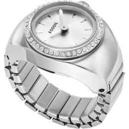 Uhrenring Fossil "WATCH RING, ES5321" Armbanduhren silberfarben Damen Quarzuhren Quarzuhr, Damenuhr, analog