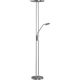 Fischer und Honsel Stehlampe FISCHER & HONSEL "Driva" Lampen Gr. Höhe: 182,00 cm, grau (nickelfarben) Deckenfluter langlebige LED, dimmbar