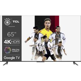 F (A bis G) TCL LED-Fernseher "65P731X2" Fernseher HDR Premium, Dolby Atmos, HDMI 2.1, Metallgehäuse grau (anthrazit) LED Fernseher