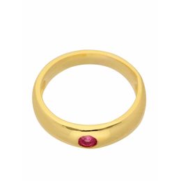 Adelia´s Ketten-Anhänger ADELIA´S "333 Gold Anhänger Taufring mit Rubin Ø 11,2 mm" Schmuckanhänger Gr. Gelbgold 333, rot Damen Anhänger 333 Gold mit Rubin Goldschmuck für