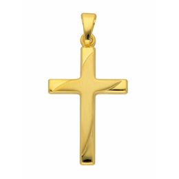 Adelia´s Ketten-Anhänger ADELIA´S "585 Gold Kreuz Anhänger" Schmuckanhänger Gr. Damen, Gelbgold 585, goldfarben (gold) Damen Goldschmuck für & Herren