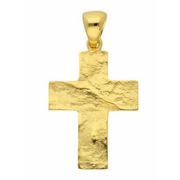 Adelia´s Ketten-Anhänger ADELIA´S "333 Gold Kreuz Anhänger" Schmuckanhänger Gr. Damen, Gelbgold 333, goldfarben (gold) Damen Goldschmuck für & Herren