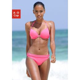 Push-Up-Bikini-Top Buffalo "Happy" Gr. 44, Cup D, rosa Damen Bikini-Oberteile Ocean Blue in mehreren Trendfarben