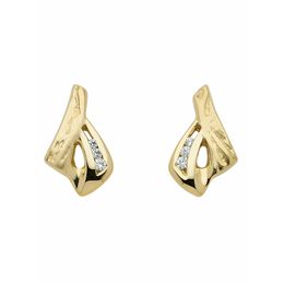 Adelia´s Paar Ohrhänger ADELIA´S "1 333 Gold Ohrringe / Ohrstecker mit Zirkonia" Gr. Damen, Gelbgold 333, goldfarben (gold) Damen 333 Gold mit Zirkonia Goldschmuck für