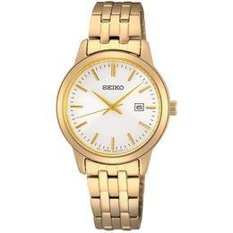 Quarzuhr Seiko "SUR412P1" Armbanduhren goldfarben Damen Quarzuhren Armbanduhr, Damenuhr, Datum