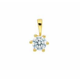 Adelia´s Ketten-Anhänger ADELIA´S "585 Gold Anhänger mit Zirkonia Ø 4,7 mm" Schmuckanhänger Gr. mit Zirkonia, Gelbgold 585, goldfarben (gold) Damen Anhänger mit Zirkonia Goldschmuck für