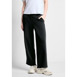 Loungehose Cecil "Style Neele Modal" Gr. M (40), Länge 26, schwarz (black) Damen Hosen Freizeithosen Loose Fit mit weitem Bein