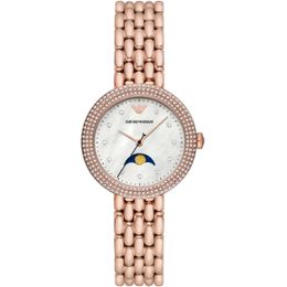 Quarzuhr Emporio Armani "AR11462" Armbanduhren rosegold (roségoldfarben) Damen Quarzuhren Armbanduhr, Damenuhr, Perlmutt, analog