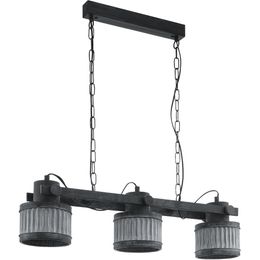 Hängeleuchte Eglo "TURROCK" Lampen Gr. Höhe: 110,00 cm, grau (grau, schwarz) Pendelleuchten und Hängeleuchten Hängeleuchte in schwarz aus Stahl - exkl. E27 28W