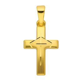 Adelia´s Ketten-Anhänger ADELIA´S "333 Gold Kreuz Anhänger" Schmuckanhänger Gr. Gelbgold 333, goldfarben (gold) Damen Goldschmuck für & Herren