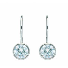 Adelia´s Paar Ohrhänger ADELIA´S "1 333 Weißgold Boutons mit Zirkonia Ø 6,1 mm" Ohrringe Gr. Damen, Weißgold 333, silberfarben (silber) Damen mit Zirkonia Goldschmuck für