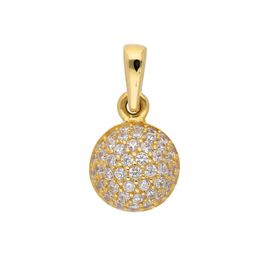 Adelia´s Ketten-Anhänger ADELIA´S "333 Gold Anhänger mit Zirkonia Ø 7,8 mm" Schmuckanhänger Gr. mit Zirkonia, Weißgold 333, goldfarben (gold) Damen Anhänger 333 Gold mit Zirkonia Goldschmuck für