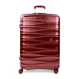 Hartschalen-Trolley Roncato "Stellar, 76 cm" Gr. B/H/T: 50 cm x 76 cm x 30 cm 103 l, rot (rosso scuro) Koffer Hartschalen-Koffer Reisegepäck mit Volumenerweiterung und TSA Schloss