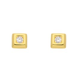 Adelia´s Paar Ohrhänger ADELIA´S "1 333 Gold Ohrringe / Ohrstecker mit Zirkonia" Gr. Damen, Gelbgold 333, goldfarben (gold) Damen Ohrhänger mit Zirkonia Goldschmuck für