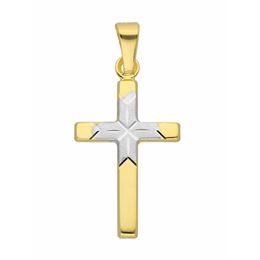 Adelia´s Ketten-Anhänger ADELIA´S "333 Gold Kreuz Anhänger" Schmuckanhänger Gr. Damen, Weißgold 333, goldfarben (gold) Damen Goldschmuck für & Herren