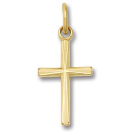 Kette mit Anhänger ONE ELEMENT "Kreuz aus 333 Gelbgold" Halsketten Gr. Gelbgold 333, goldfarben (gold) Damen Ketten mit Anhänger Schmuckset - Set verstellbarer Halskette