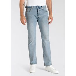 Levi's Straight-Jeans LEVI'S "501 ORIGINAL" Gr. 32, Länge 32, blau (crystal clear stretch) Herren Jeans Straight Fit mit Markenlabel Bestseller