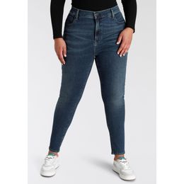 LEVI'S® PLUS Skinny-fit-Jeans LEVI'S PLUS "721 PL HI RISE SKINNY" Gr. 16 (46), Länge 34, blau (blue dark) Damen Jeans sehr figurbetonter Schnitt