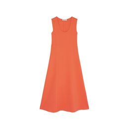 Marc O'Polo Midikleid MARC O'POLO Gr. 34, N-Gr, orange Damen Kleider Freizeitkleider mit femininen Rundausschnitt
