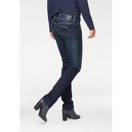 Regular-fit-Jeans Pepe Jeans "VENUS" Gr. 25, Länge 32, blau (h06 stretch ultra dark) Damen Jeans mit Badge