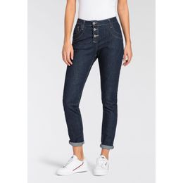 5-Pocket-Jeans Please Jeans Gr. XL (42), N-Gr, blau (dk blau) Damen Jeans Röhrenjeans Sichtbare Knopfleiste