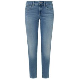Skinny-fit-Jeans Pepe Jeans "SKINNY LW" Gr. 26, Länge 32, blau (light used) Damen Jeans Röhrenjeans in verschiedenen Waschungen