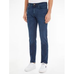 Straight-Jeans Tommy Hilfiger "Denton" Gr. 29, Länge 32, blau (bridger indigo), Herren, Obermaterial: 99% Baumwolle, 1% Elasthan, Jeans, aus Baumwoll-Denim mit Stretch