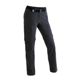 Funktionshose Maier Sports "Inara slim zip" Gr. 17, Kurzgrößen, schwarz Damen Hosen Wanderhose, zipp-off Outdoor-Hose, 4 Taschen, Slim Fit