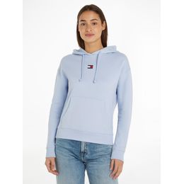 Kapuzensweatshirt Tommy Jeans Gr. XS (34), blau (breezy blue) Damen Sweatshirts mit Kängurutasche