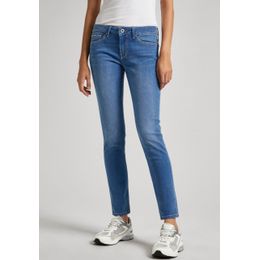 Skinny-fit-Jeans Pepe Jeans "SKINNY LW" Gr. 25, Länge 32, blau (medium used) Damen Jeans Röhrenjeans in verschiedenen Waschungen