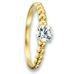 Goldring ONE ELEMENT "Zirkonia Ring aus 333 Gelbgold" Fingerringe Gr. 48, mit Zirkonia, Gelbgold 333, goldfarben (gold) Damen Gold Schmuck