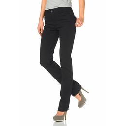 Stretch-Jeans MAC "Dream" Gr. 34, Länge 32, schwarz (black32) Damen Jeans mit Stretch für den perfekten Sitz