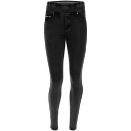 Shapingleggings Freddy "NOW SKINNY YOGA" Gr. S, N-Gr, schwarz Damen Hosen mit Lifting & Shaping Effekt und Umschlagbund