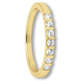 Goldring ONE ELEMENT "Zirkonia Ring aus 333 Gelbgold" Fingerringe Gr. 48, mit Zirkonia, Gelbgold 333, goldfarben (gold) Damen Gold Schmuck