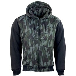 Motorradjacke Roleff "Hoodie" Jacken Gr. M, schwarz (schwarz, camouflage ro3340) Motorradjacken mit Aramid und Protektoren