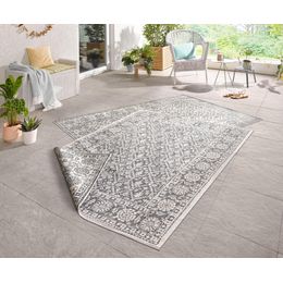 Teppich NORTHRUGS "Curacao" Teppiche Gr. B/L: 160 cm x 230 cm, 5 mm, 1 St., grau In-& Outdoor, Wetterfest, Balkon, Garten, Wohnzimmer, Wasserfest