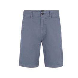 Chinohose BOSS Orange "Chino-slim-Shorts" Gr. 31, N-Gr, blau (navy415) Herren Hosen Business mit Kontrastdetails