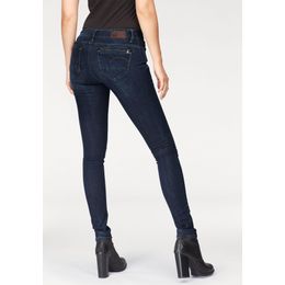 Skinny-fit-Jeans G-Star Raw "Midge Zip" Gr. 34, Länge 32, blau (dark aged, neutro stretch denim) Damen Jeans Röhrenjeans mit Reißverschluss-Taschen hinten
