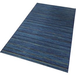 Teppich NORTHRUGS "Lotus" Teppiche Gr. B/L: 160 cm x 230 cm, 7 mm, 1 St., blau In-& Outdoor, Flachgewebe, Modern, Wetterfest, Garten, Wohnzimmer