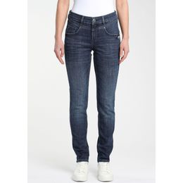 Skinny-fit-Jeans Gang "94MARISSA" Gr. 26 (34), N-Gr, blau (dark, wash) Damen Jeans mit modischer V-Passe vorn & hinten