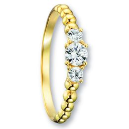 Goldring ONE ELEMENT "Zirkonia Ring aus 333 Gelbgold" Fingerringe Gr. 52, mit Zirkonia, Gelbgold 333, goldfarben (gold) Damen Gold Schmuck