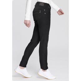 Röhrenjeans Herrlicher "PIPER SLIM REUSED" Gr. 25, Länge 32, blau (tempest) Damen Jeans Low Waist mit ultimativem Tragekomfort